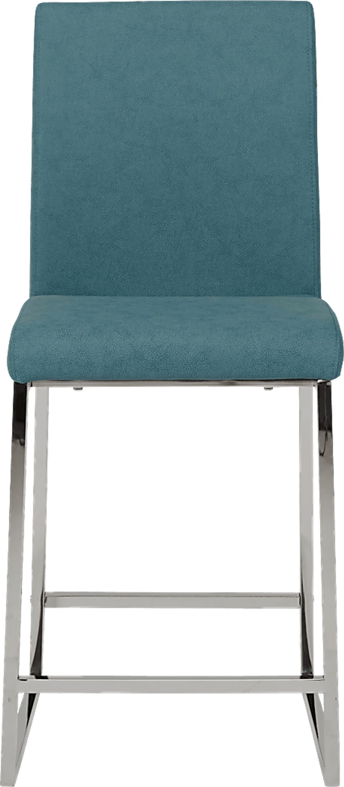 Jules Chrome Metal Ocean Blue Counter Height Stool | Rooms to Go
