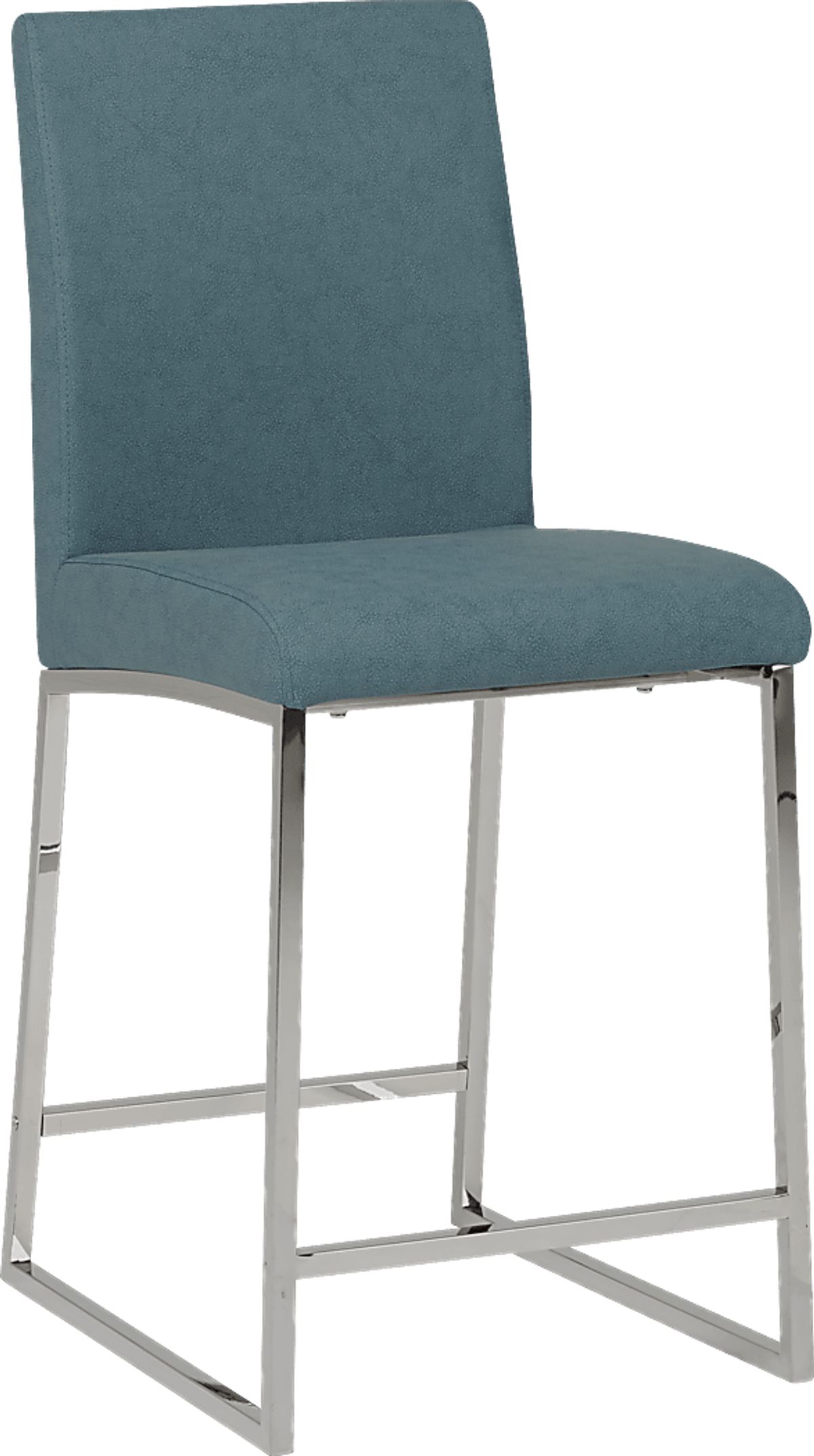 Jules Chrome Metal Ocean Blue Counter Height Stool | Rooms to Go