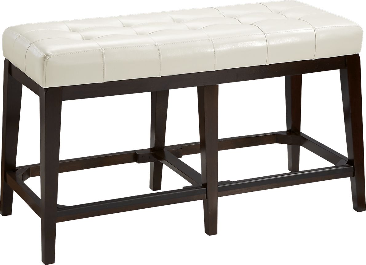 Julian Place Chocolate / Vanilla Dark Wood Counter Height Bench - Rooms To Go
