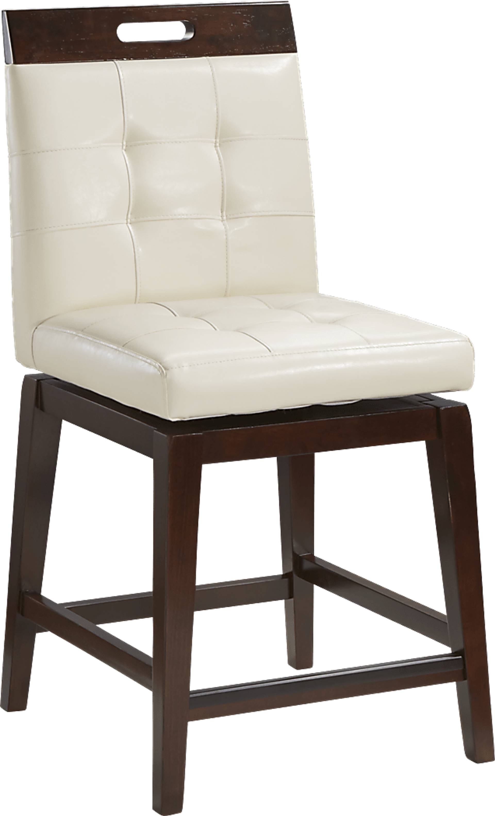 Julian Place 5 Pc Chocolate Dark Wood Vanilla Beige Dining Room Set With Counter Height Dining ...