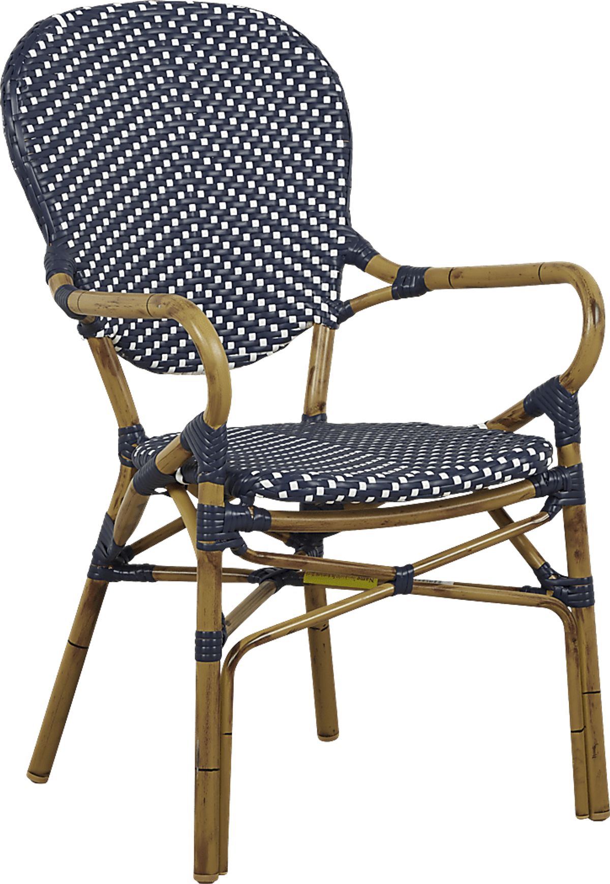 Juliette Wicker Blue Outdoor High Back Arm Chair | Rooms to Go