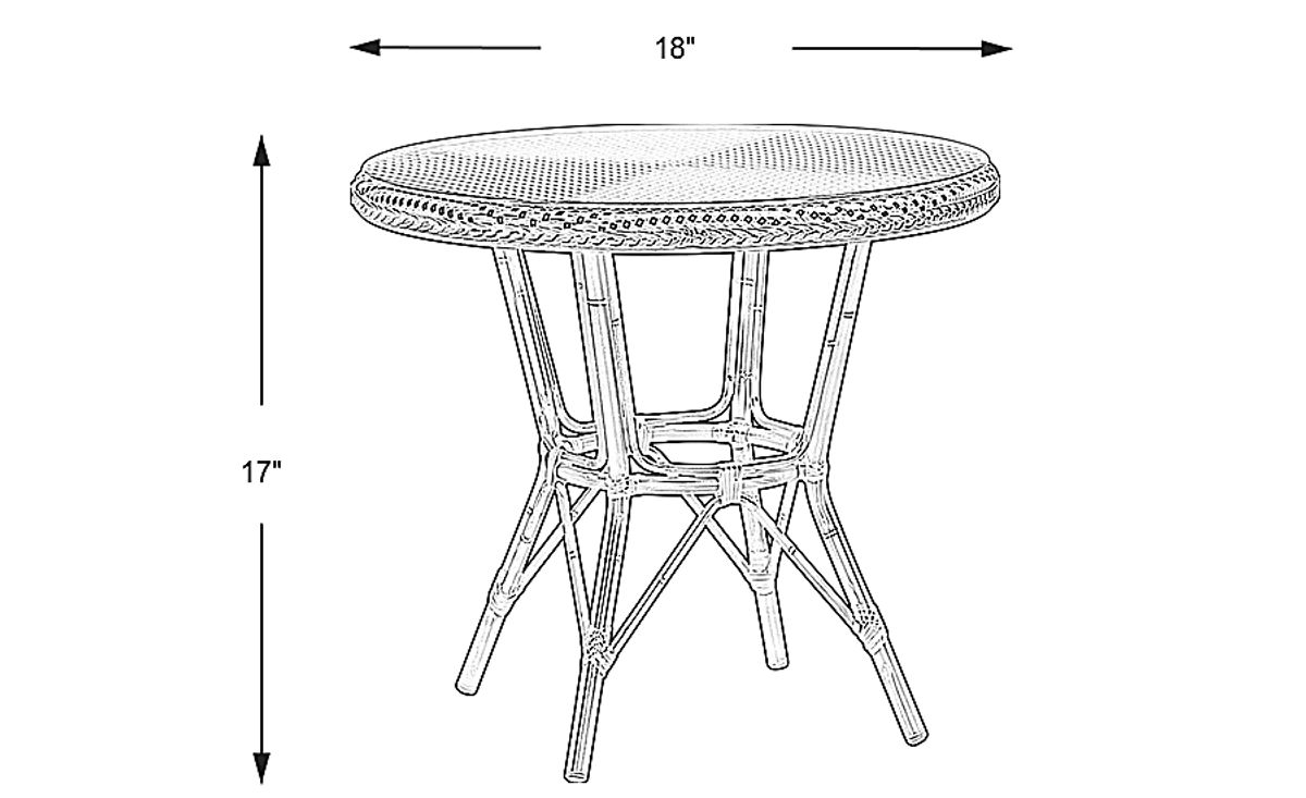 Juliette Wicker Gray Outdoor Side Table | Rooms to Go