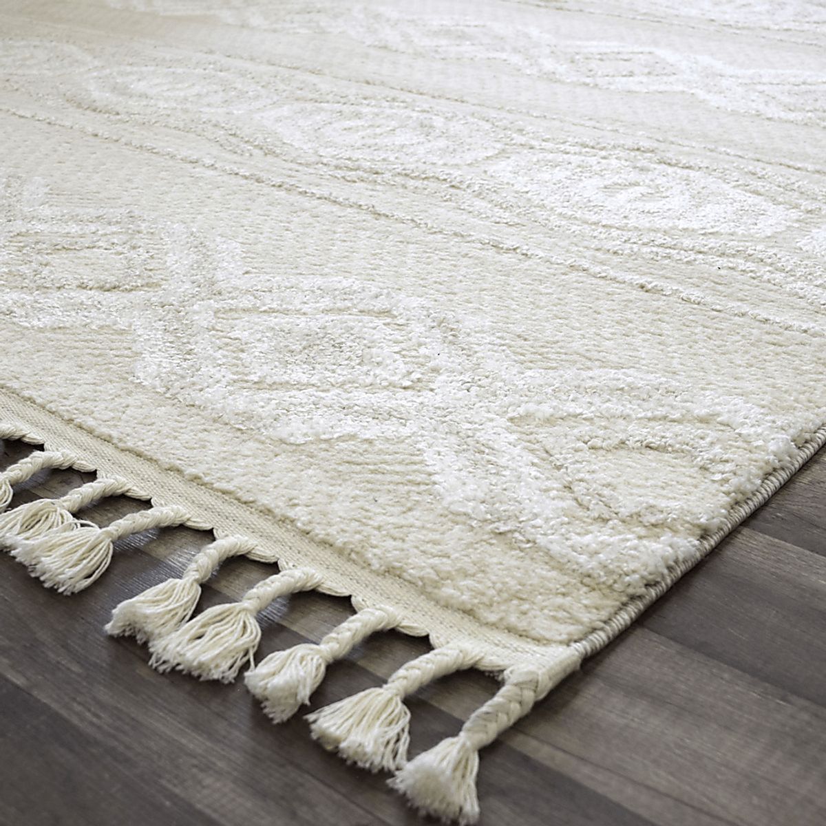 Jushou Tan,White Beige,Brown,White Rugs | Rooms to Go