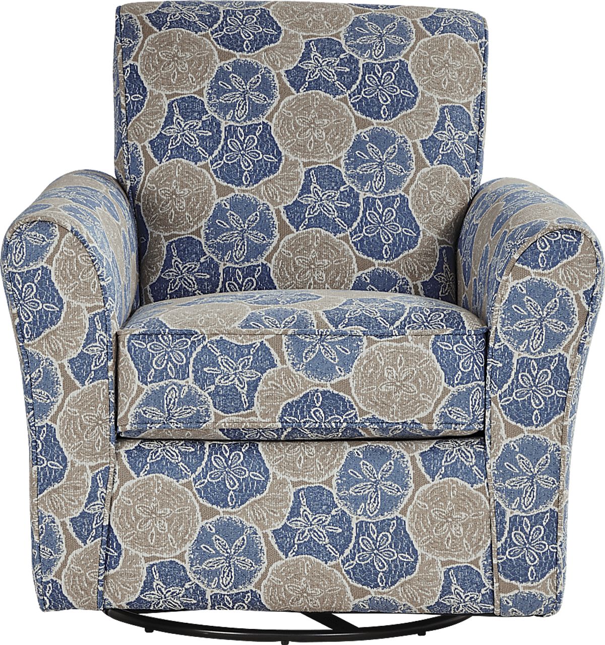 Kailani Coast Blue Polyester Fabric Swivel Accent Chair | Rooms to Go