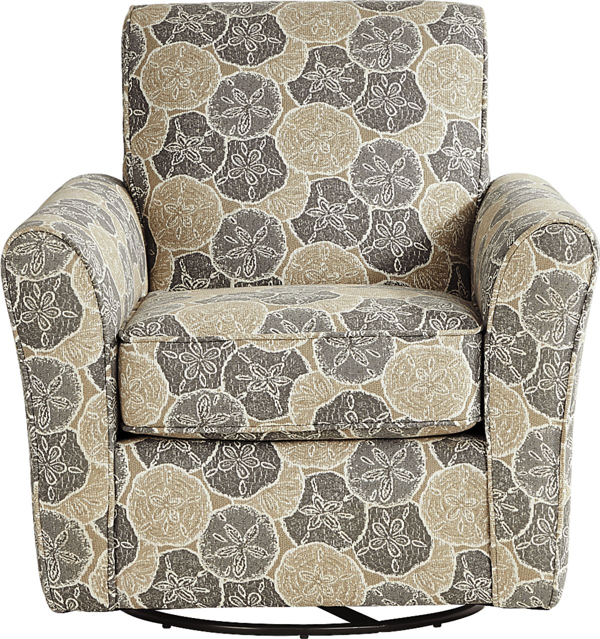 Kailani Coast Sand Beige Polyester Fabric Swivel Accent Chair | Rooms to Go