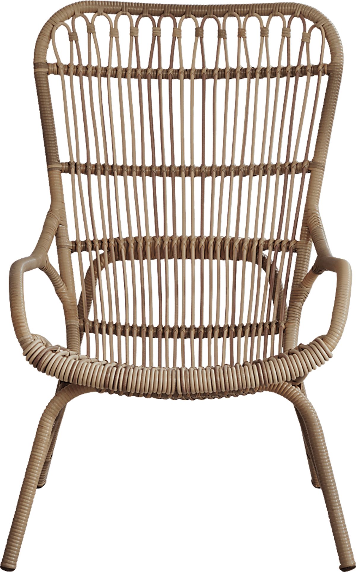 Kain Natural Light Wood Wicker Outdoor Lounge Chair | Rooms to Go