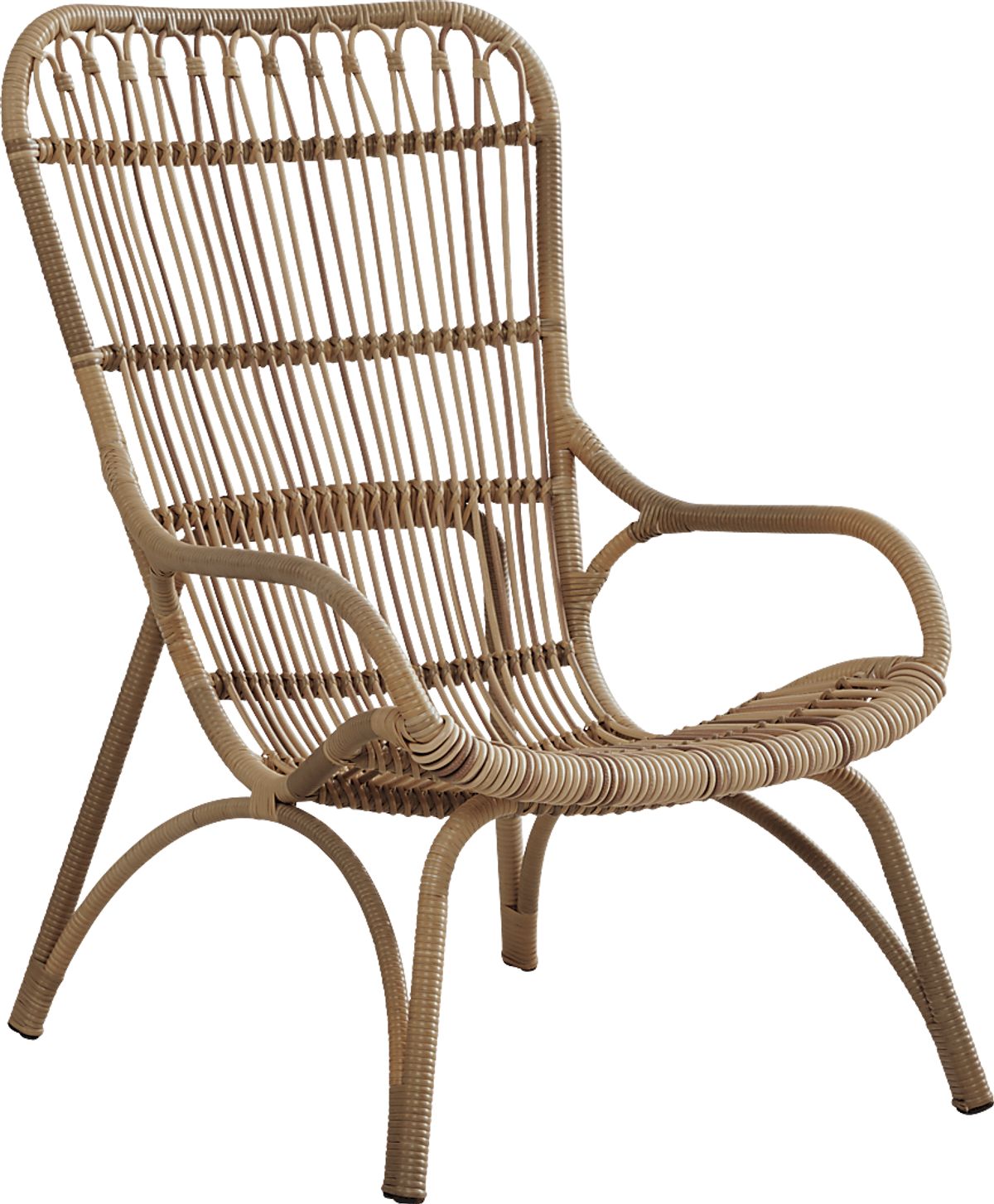 Kain Natural Light Wood Wicker Outdoor Lounge Chair | Rooms to Go