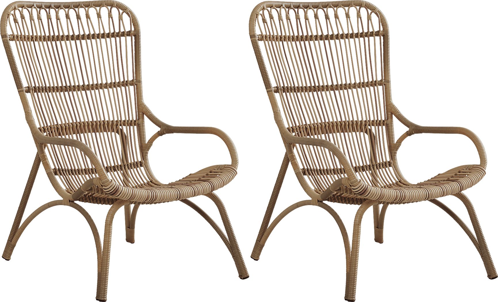 Kain 2 Pc Natural Light Wood Wicker Outdoor Set Of Chairs | Rooms to Go