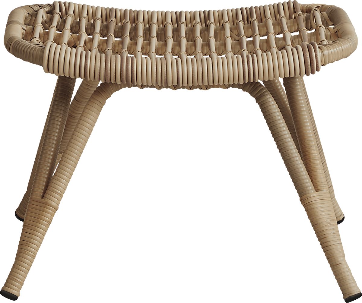 Kain 4 Pc Natural Beige,White Outdoor Seating Set With Lounge Chair ...