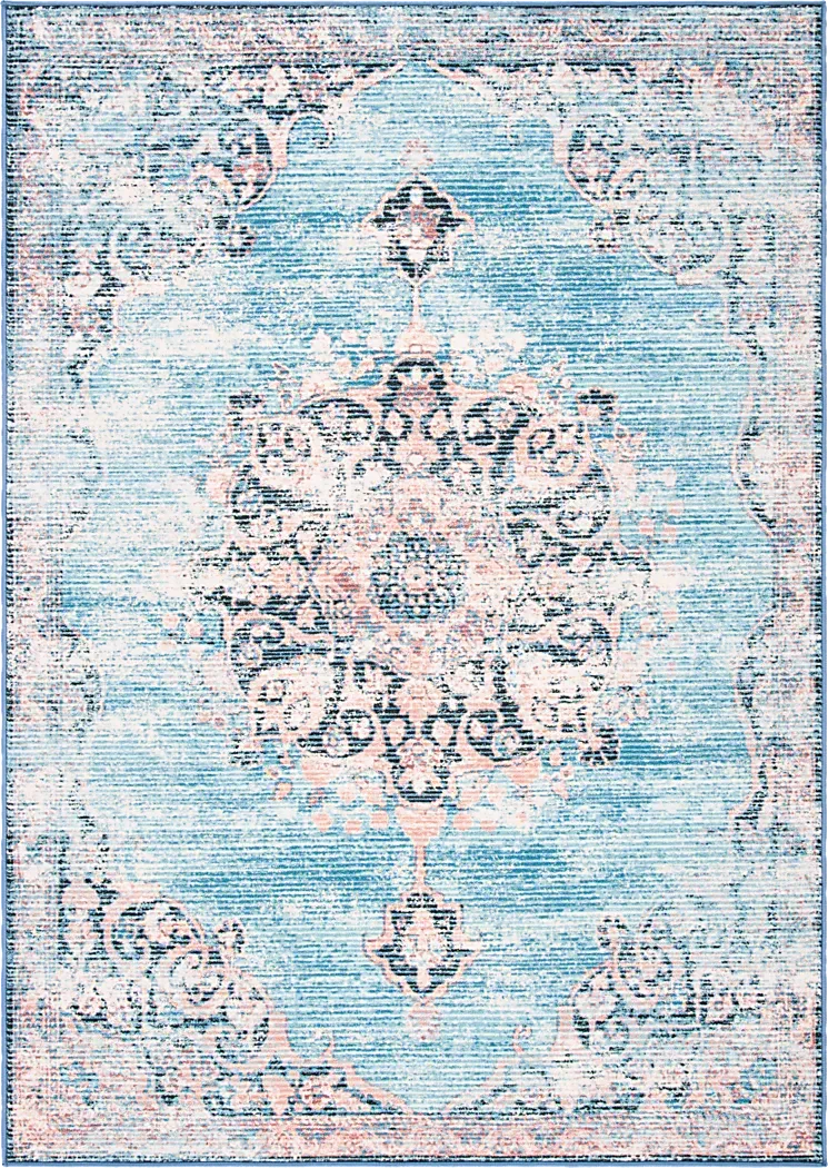 Kakaveta Pink,Turquoise Blue,Pink Rugs | Rooms to Go
