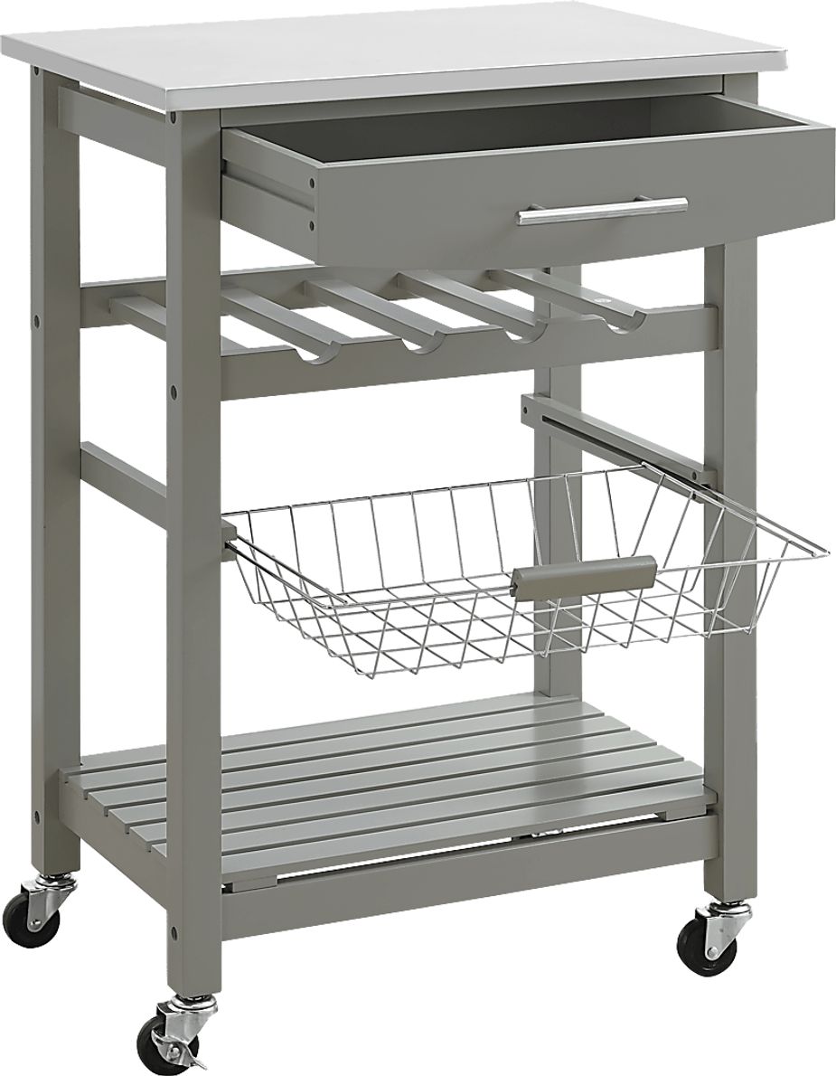 Kalany Gray Kitchen Cart - Rooms To Go