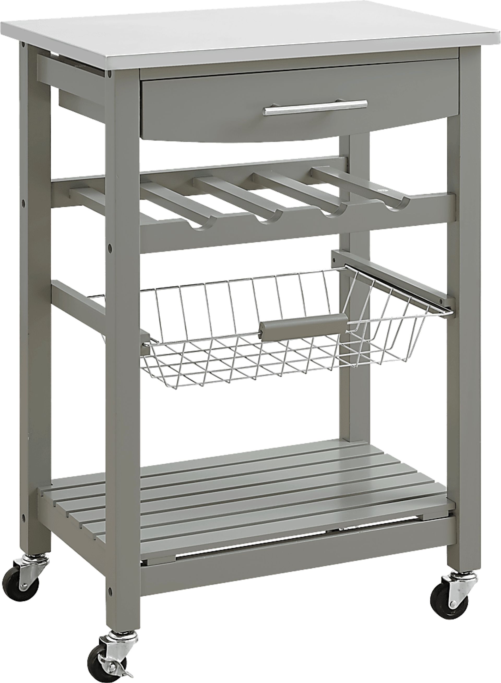 Kalany Gray Kitchen Cart | Rooms to Go