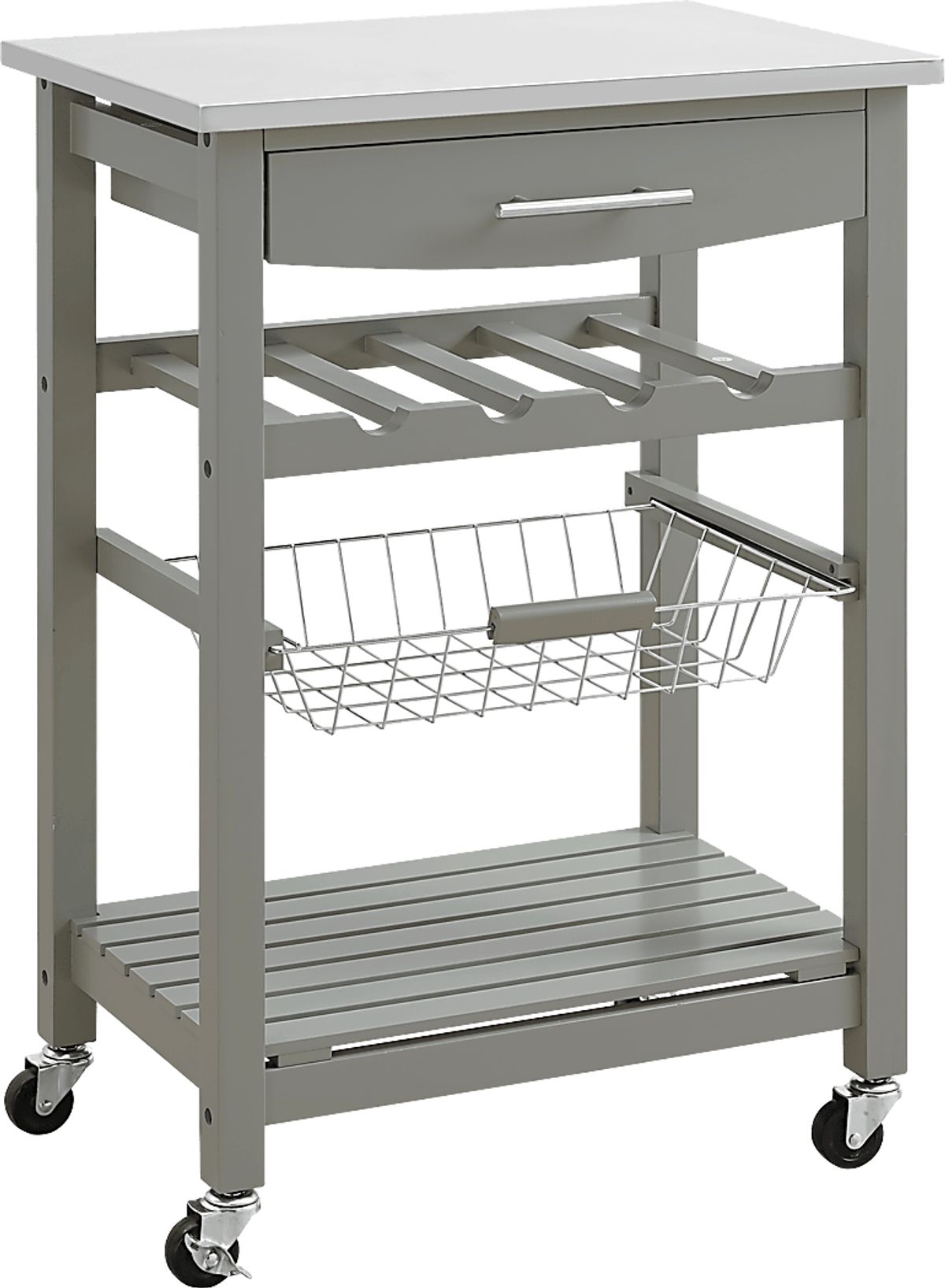 Kalany Gray Kitchen Cart | Rooms to Go