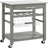 Kalany Gray Kitchen Cart | Rooms to Go