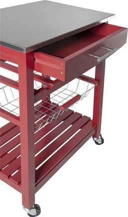 Kalany Red Colors Kitchen Cart | Rooms to Go