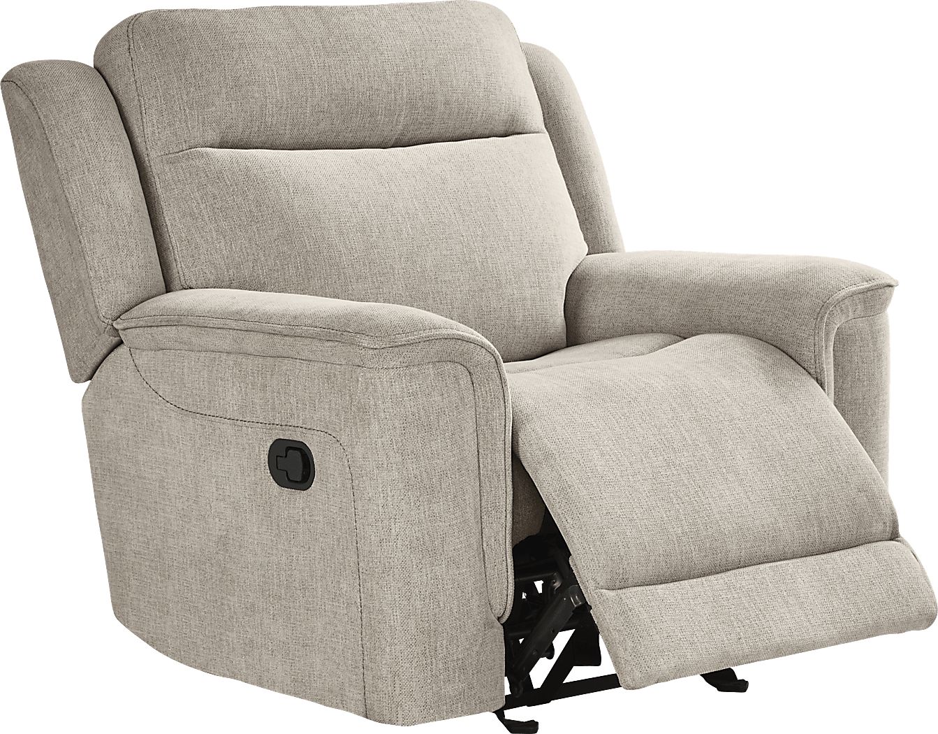 Kamden Place Cement Polyester Fabric Recliner | Rooms to Go