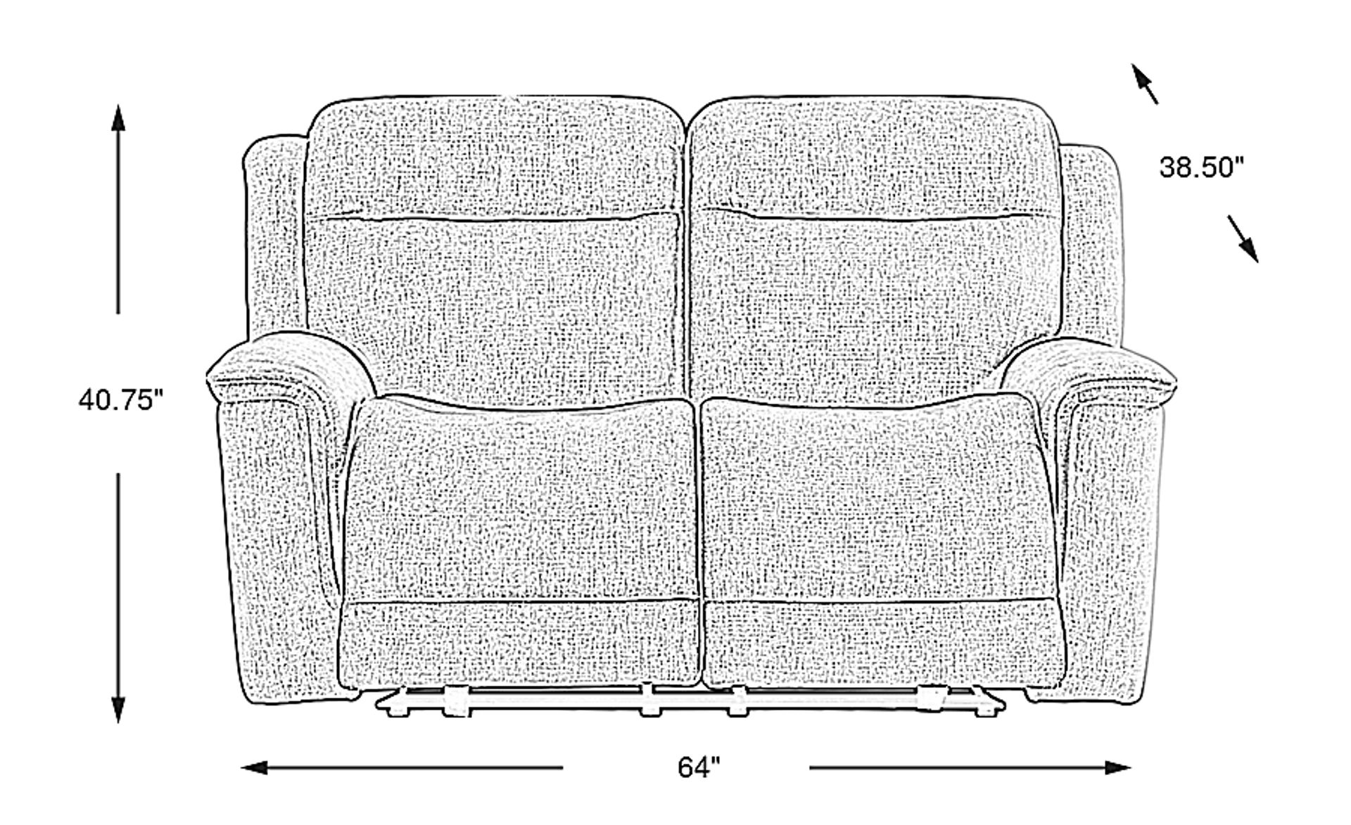 Kamden Place Cement Polyester Fabric Non-Power Reclining Loveseat ...
