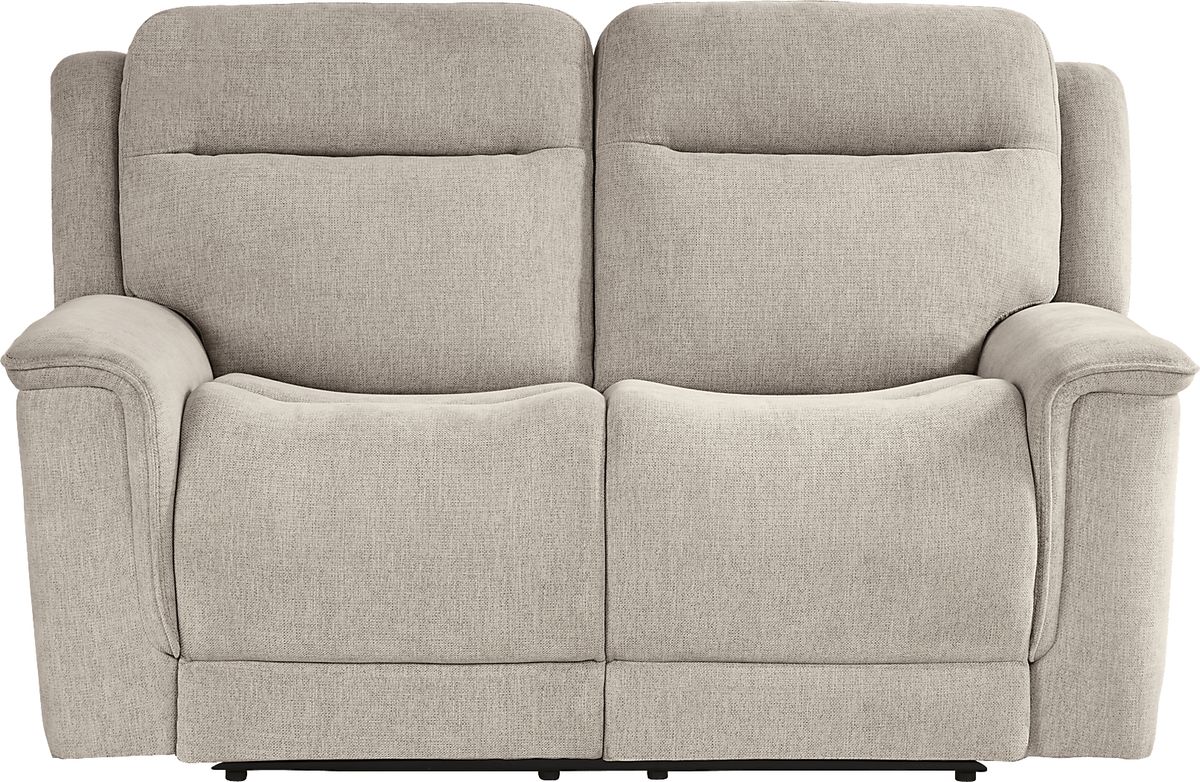 Kamden Place 2 Pc Cement Polyester Fabric Dual Power Reclining Living ...