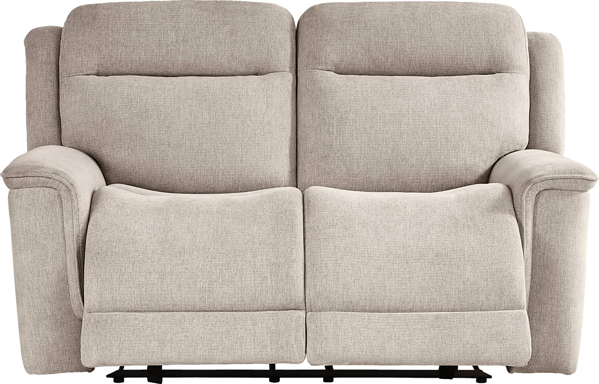Kamden Place 2 Pc Cement Polyester Fabric Dual Power Reclining Living ...