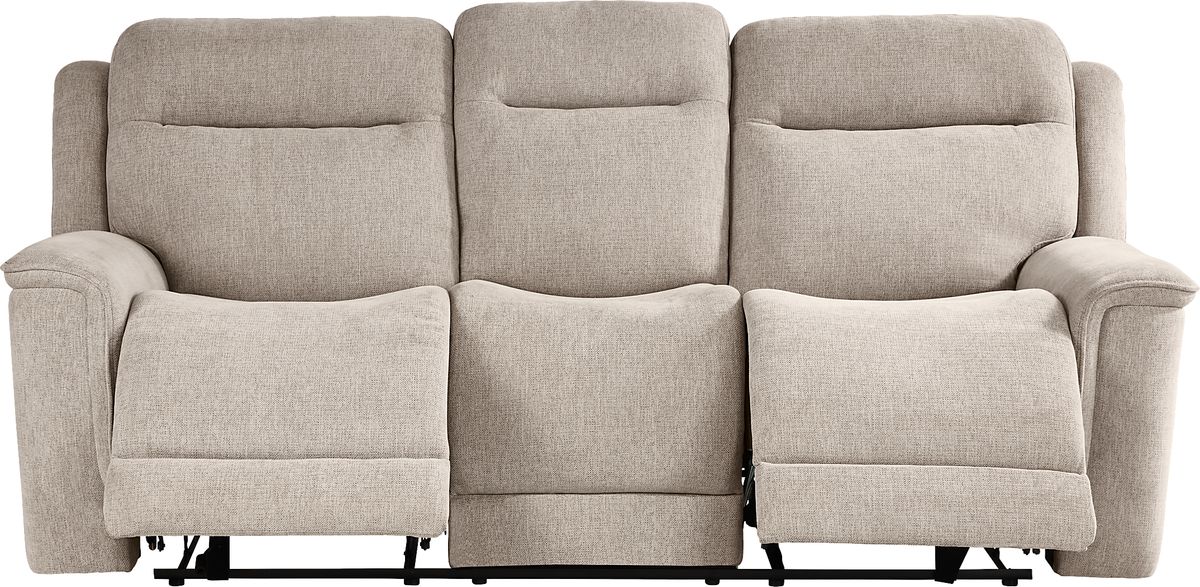 Kamden Place 3 Pc Beige Polyester Fabric Non-Power Reclining Living ...