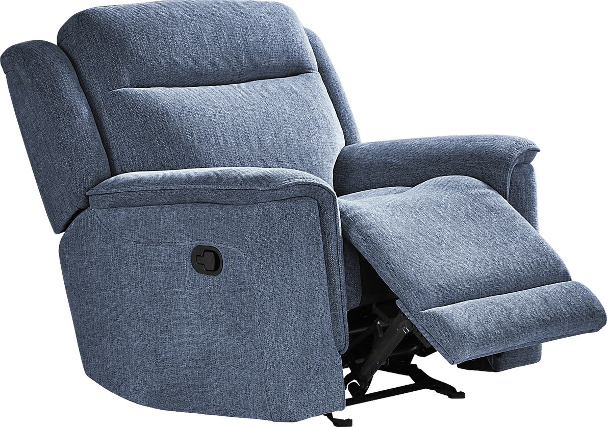 Kamden Place Cobalt Blue Polyester Fabric Recliner - Rooms To Go