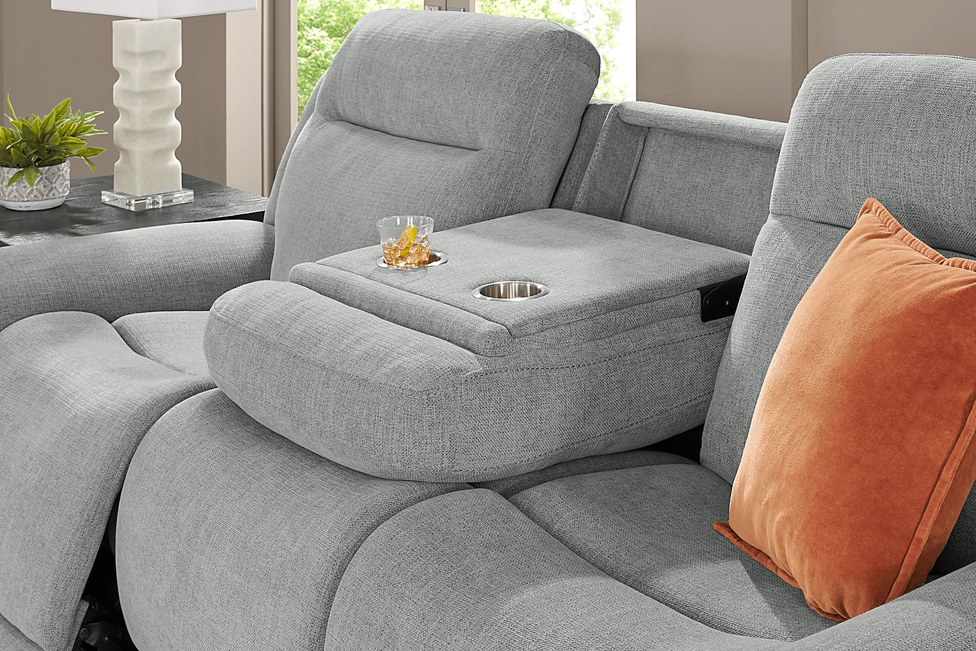 Kamden Place 2 Pc Seafoam Green Polyester Fabric Dual Power Reclining ...