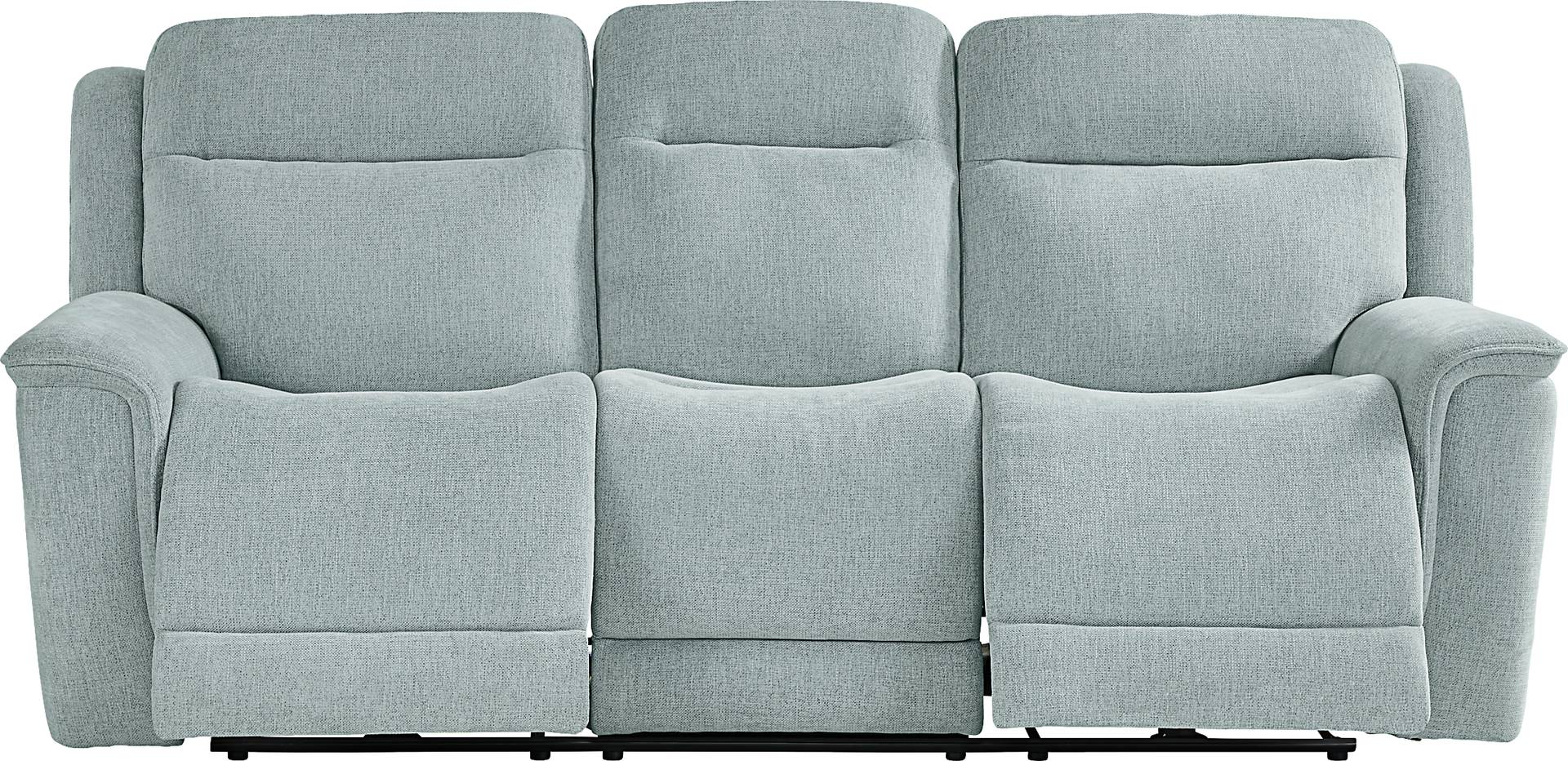 Kamden Place 2 Pc Seafoam Green Polyester Fabric Dual Power Reclining ...