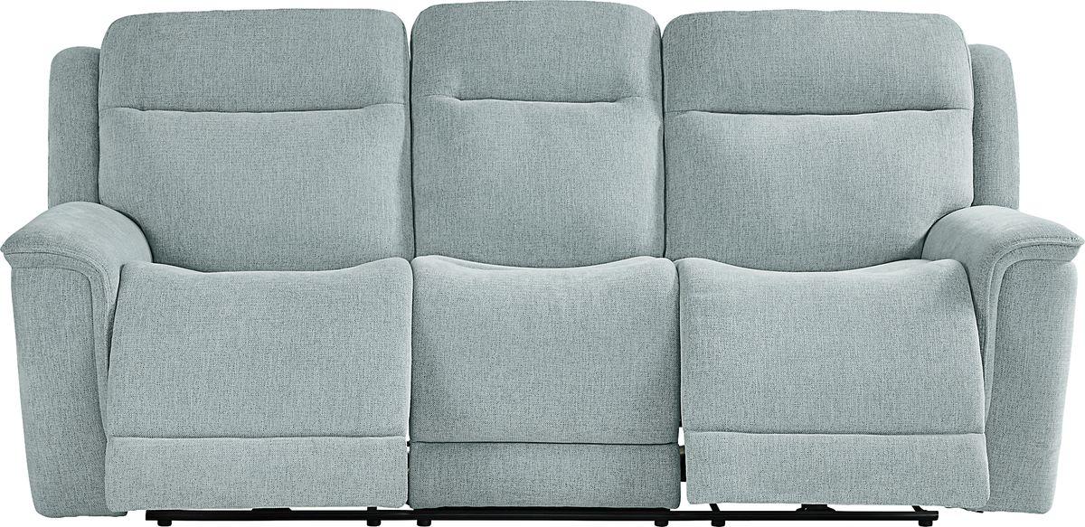 Kamden Place 8 Pc Seafoam Green Woven Dual Power Reclining Living Room ...