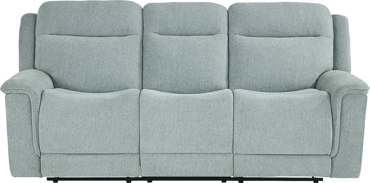 Kamden Place Seafoam Green Polyester Fabric Non-Power Reclining Sofa ...