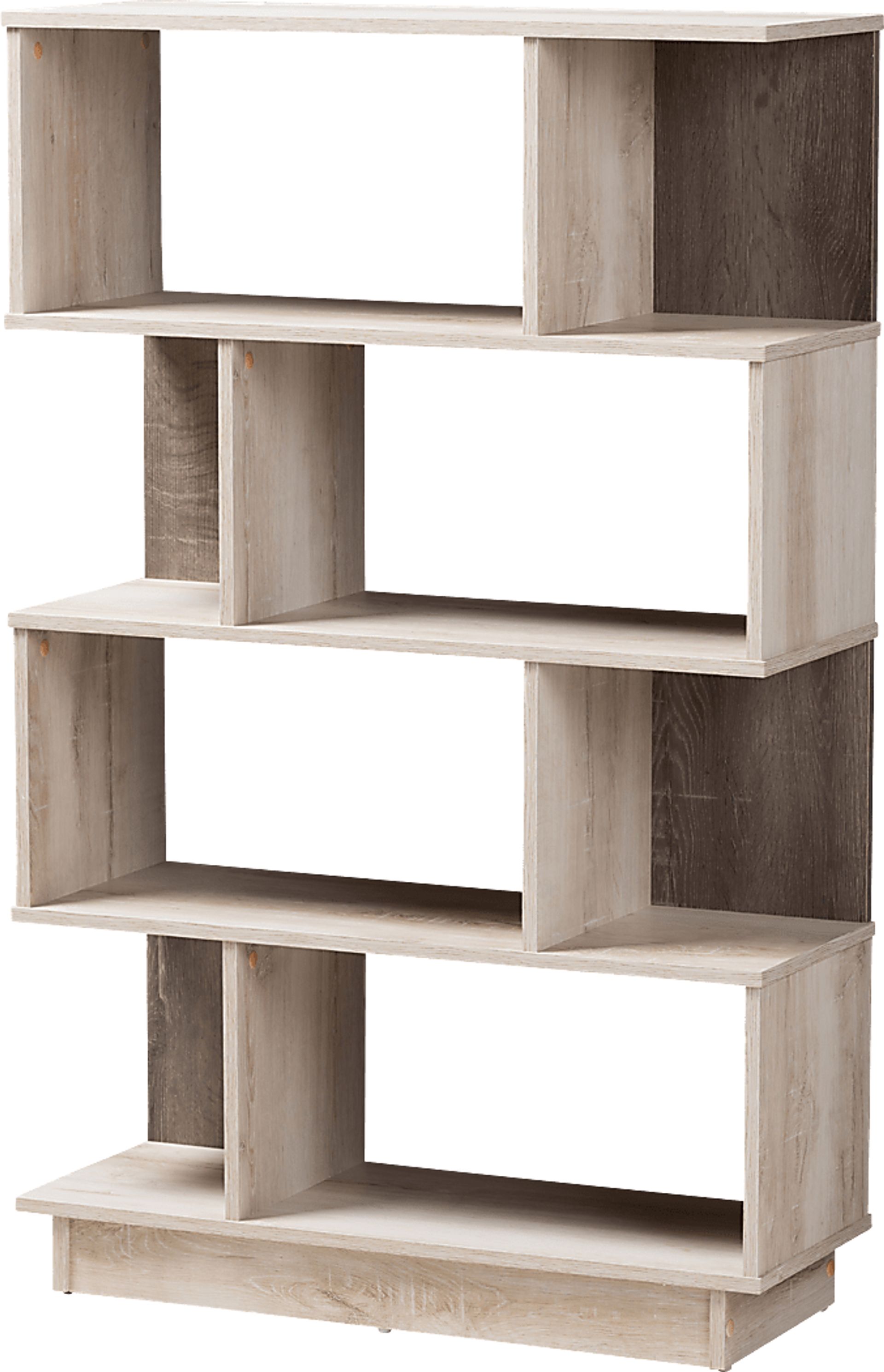 Karea Brown Dark Wood Bookcase | Rooms to Go