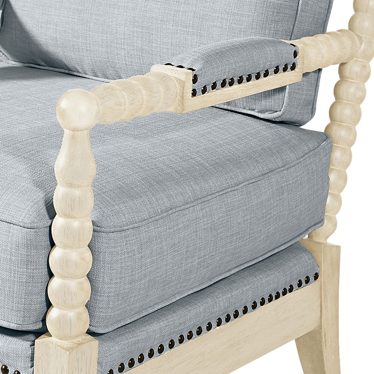 Kasch Light Blue Polyester Fabric Accent Chair | Rooms to Go