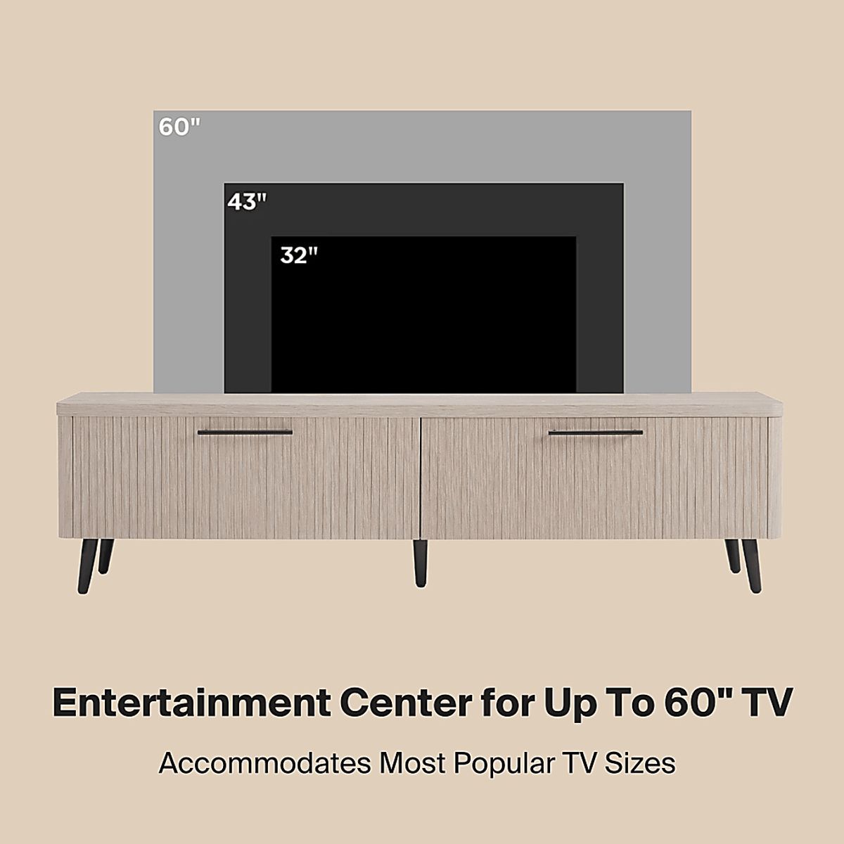 Kassy Beige 69" Console | Rooms to Go