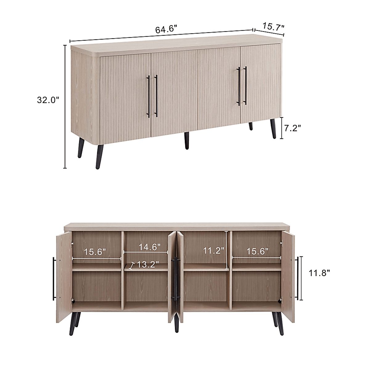 Kassy Beige Sideboard | Rooms to Go