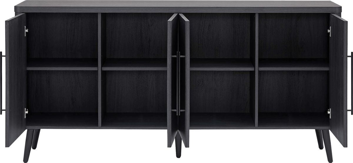 Kassy Charcoal Black,Gray Sideboard | Rooms to Go
