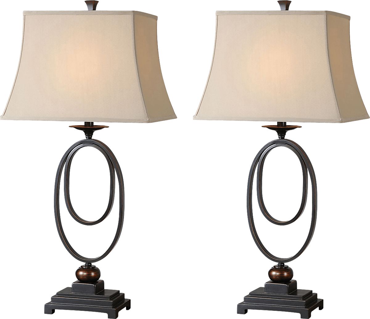 Kayden Point Bronze Brown,Yellow Table Lamp | Rooms to Go