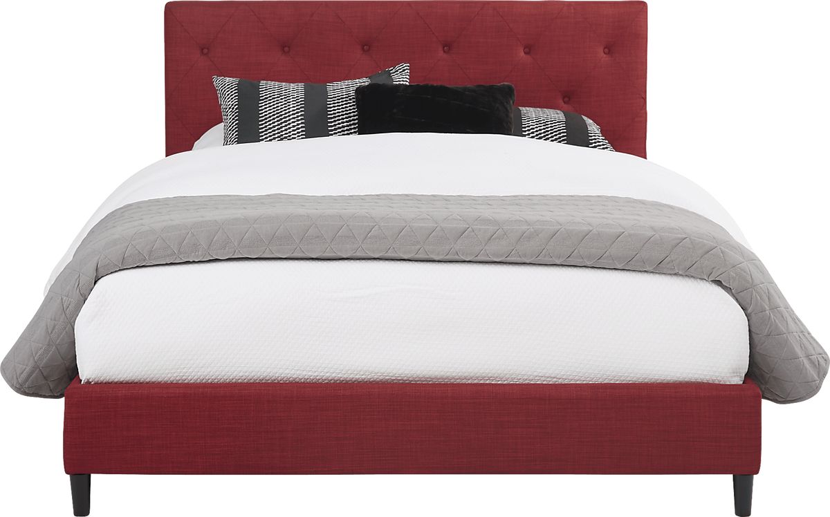 Kaylan Red Colors 3 Pc Queen Upholstered Bed | Rooms to Go