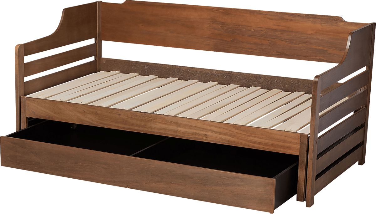 Kayneta Brown Dark Wood Daybed | Rooms to Go