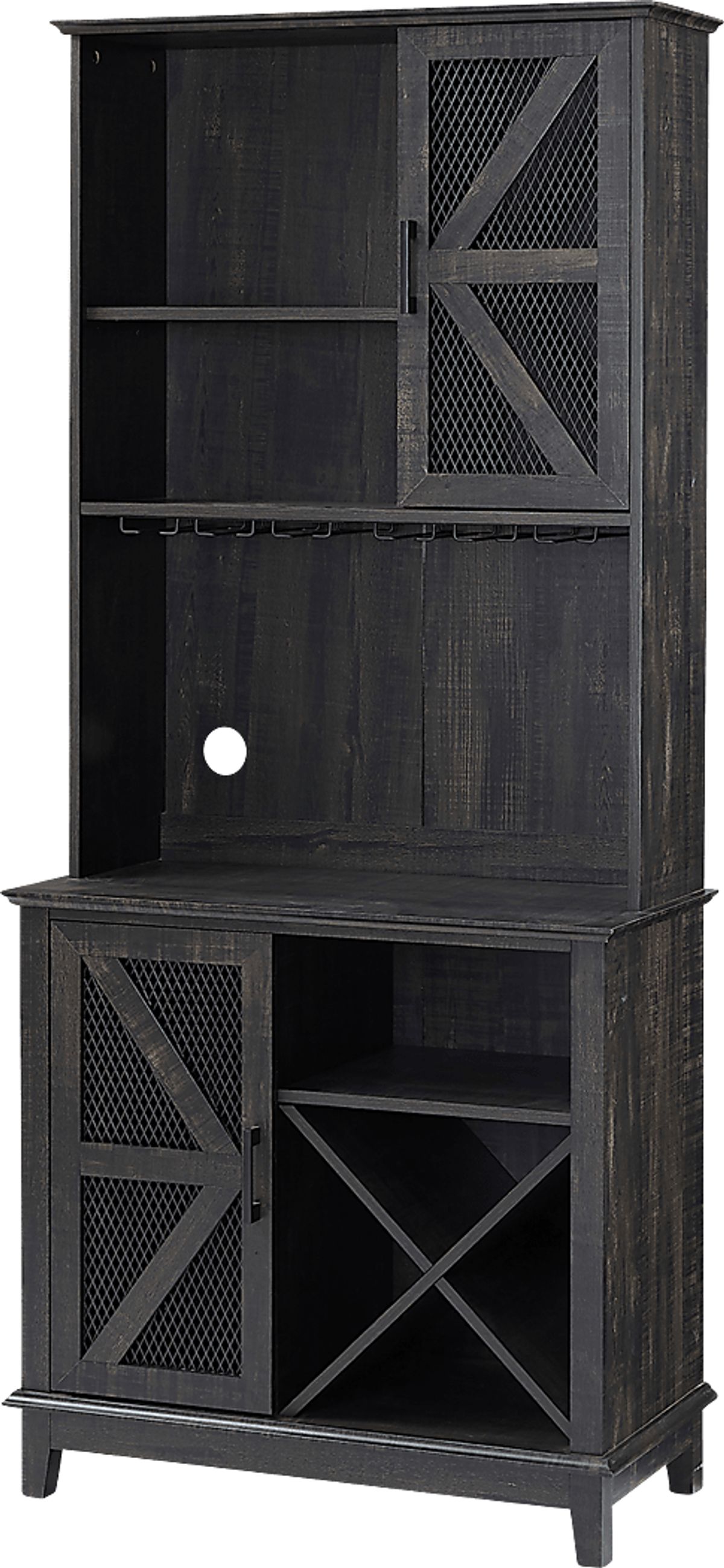 Kazia Charcoal Gray Bar Cabinet | Rooms to Go