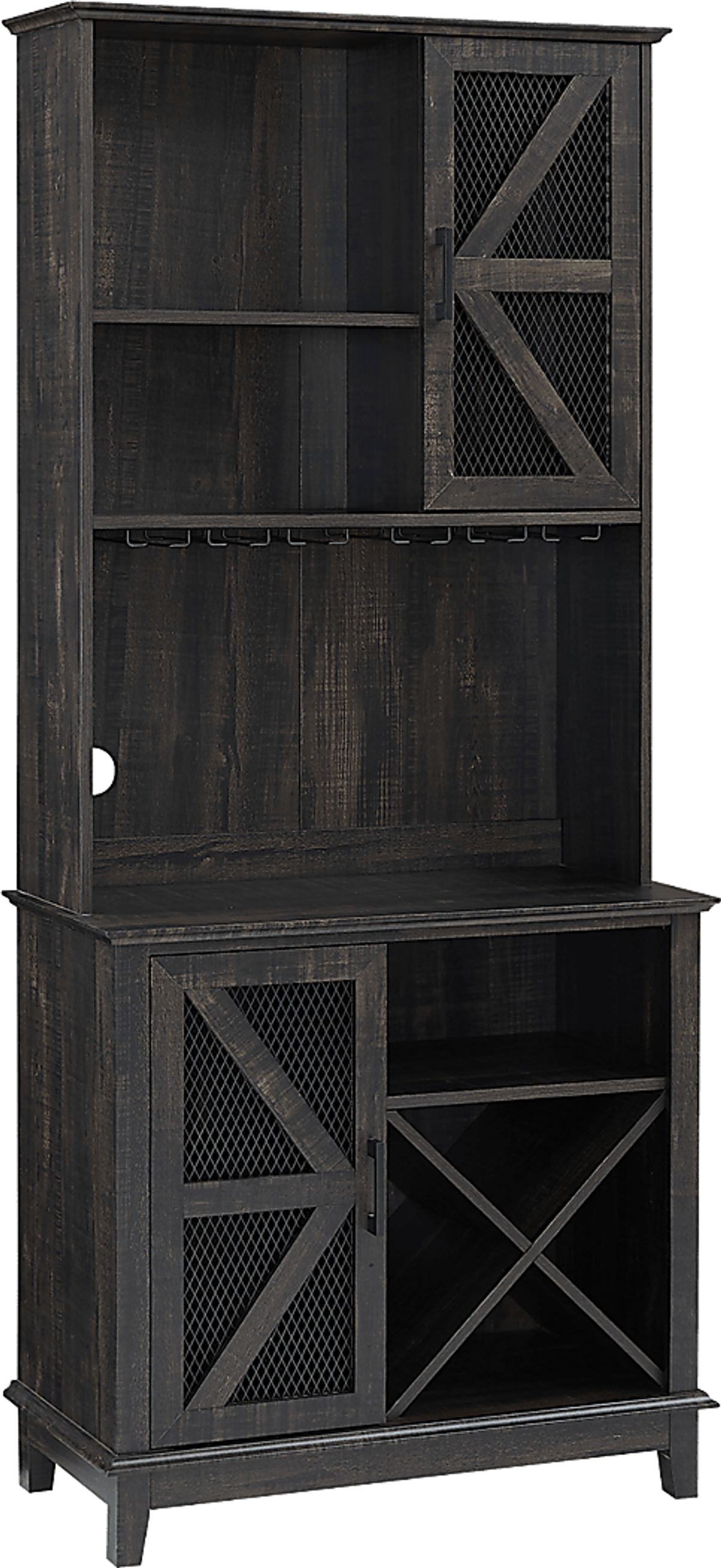 Kazia Charcoal Gray Bar Cabinet | Rooms to Go
