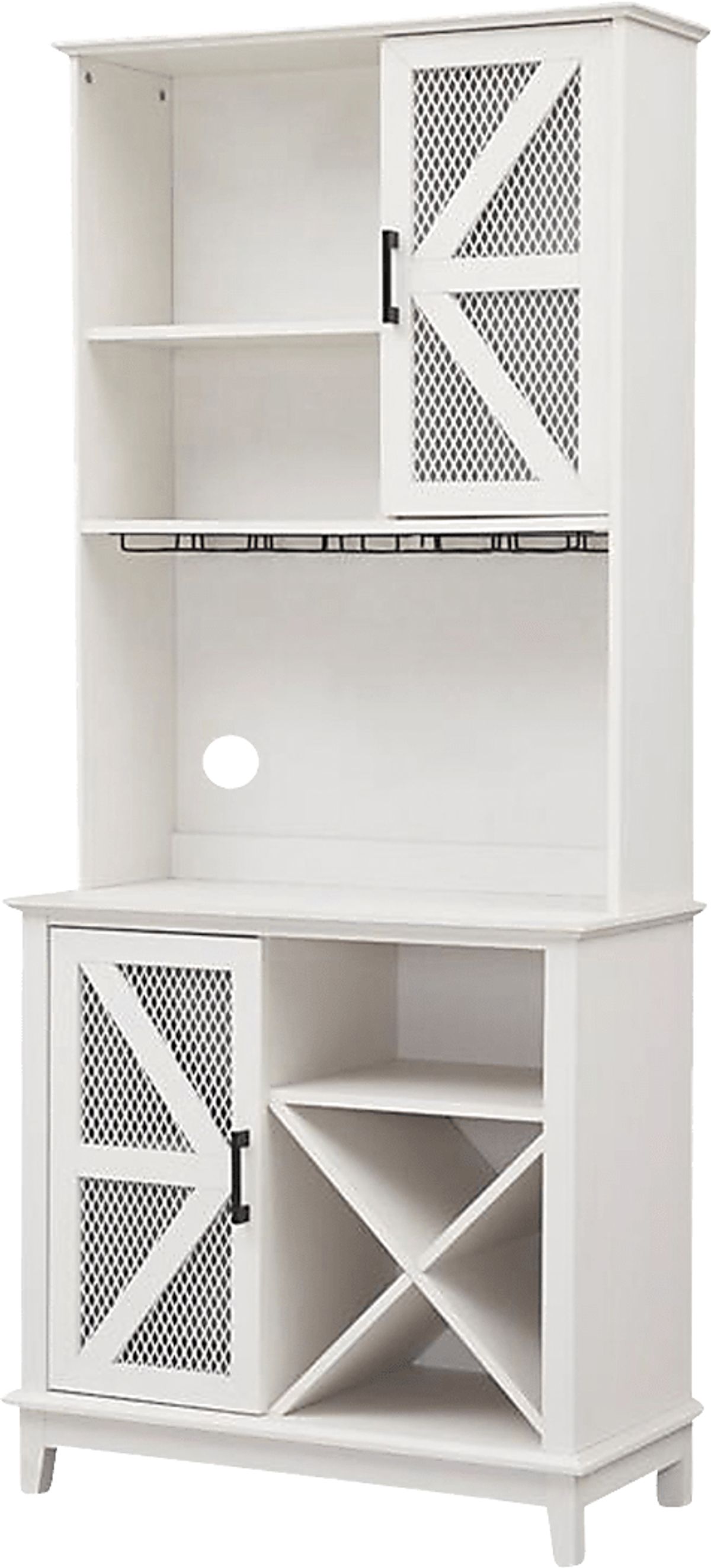 Kazia White Colors,White Bar Cabinet | Rooms to Go