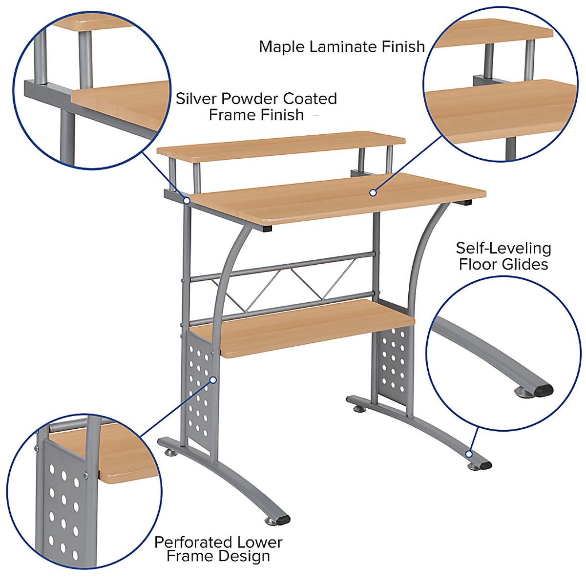 Keagon Maple Light Wood Desk | Rooms to Go