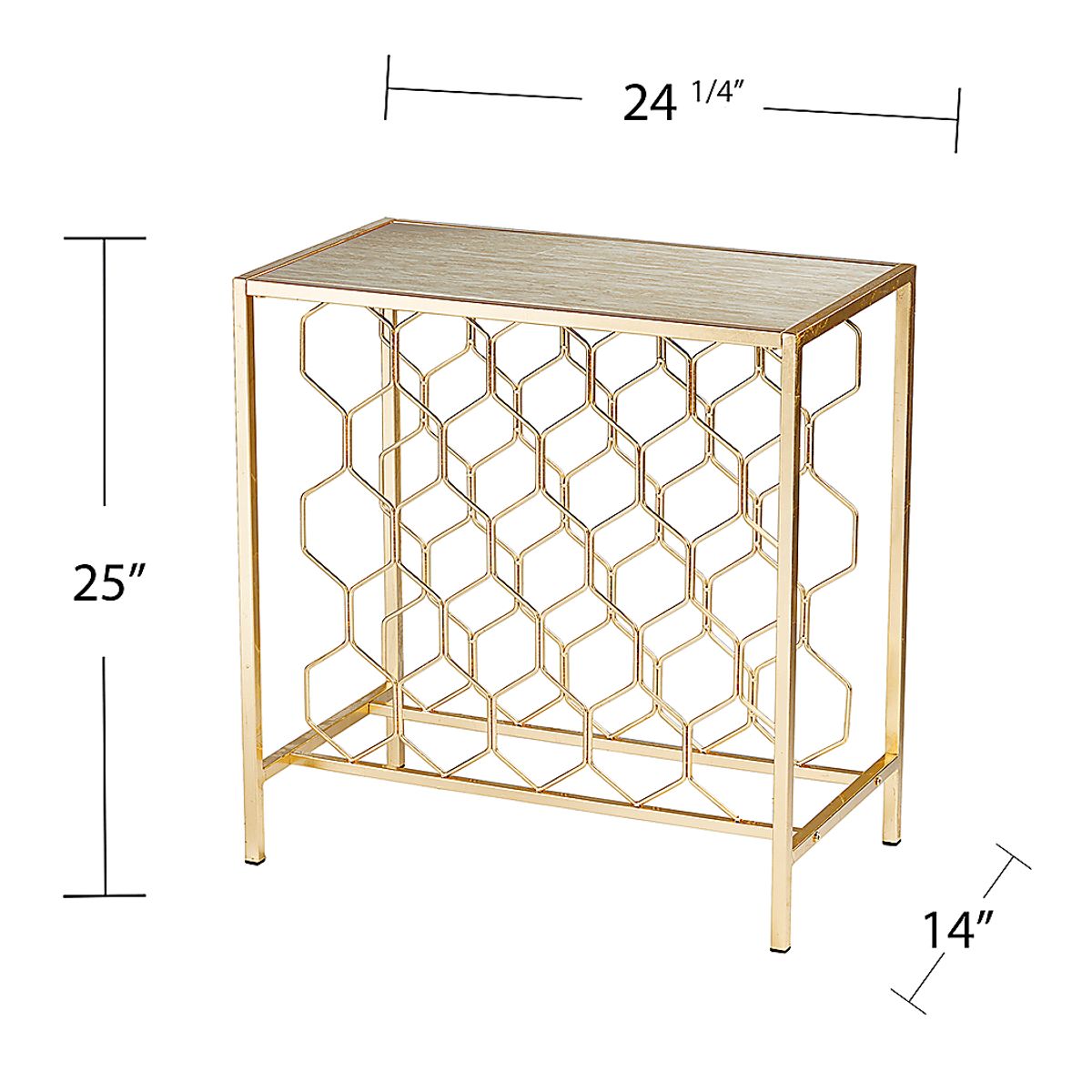 Kedbale Gold,Gray Colors,Gray,Metal Wine Rack | Rooms to Go