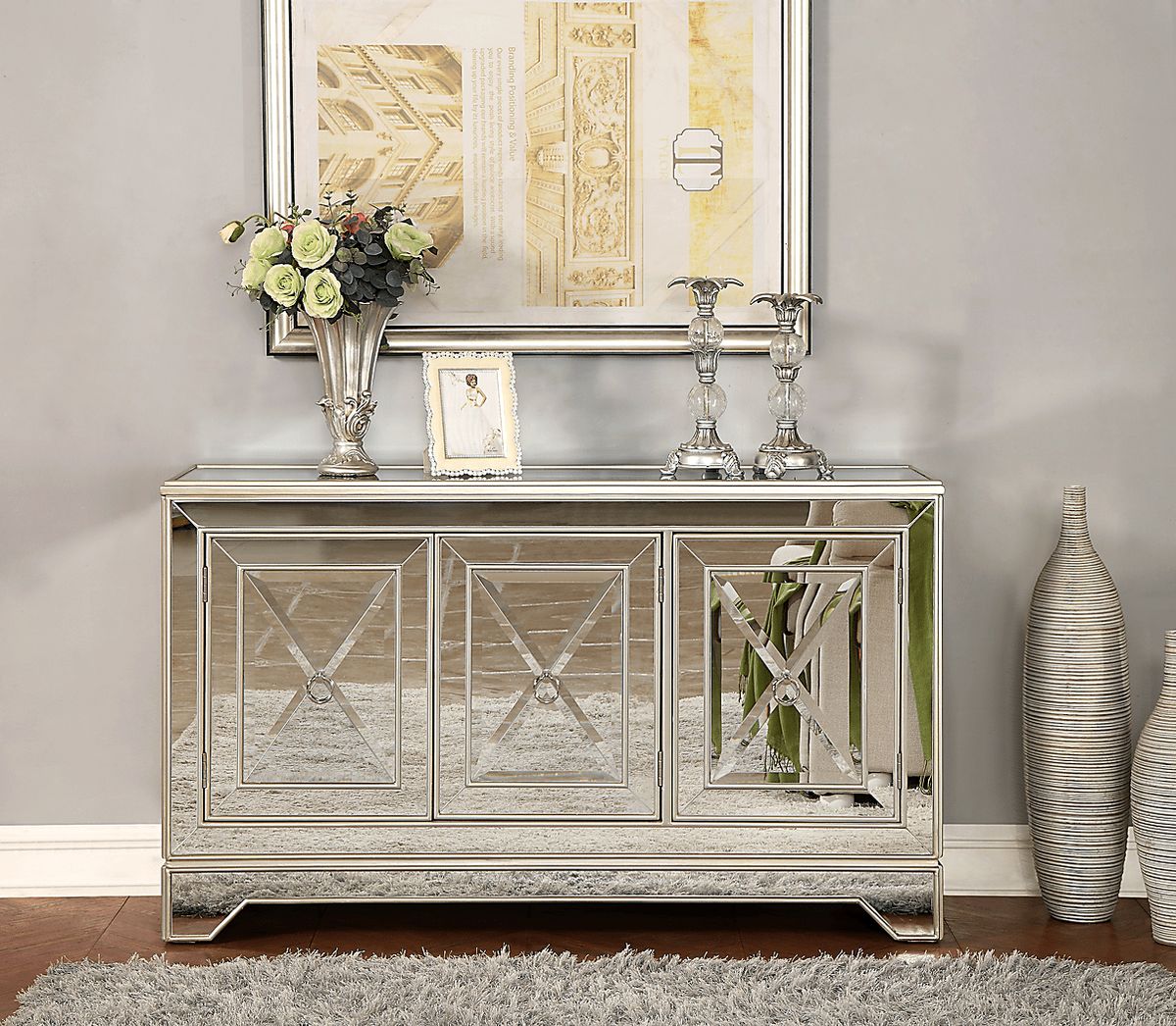 Kedgewick Gold Colors,Metal Accent Cabinet | Rooms to Go