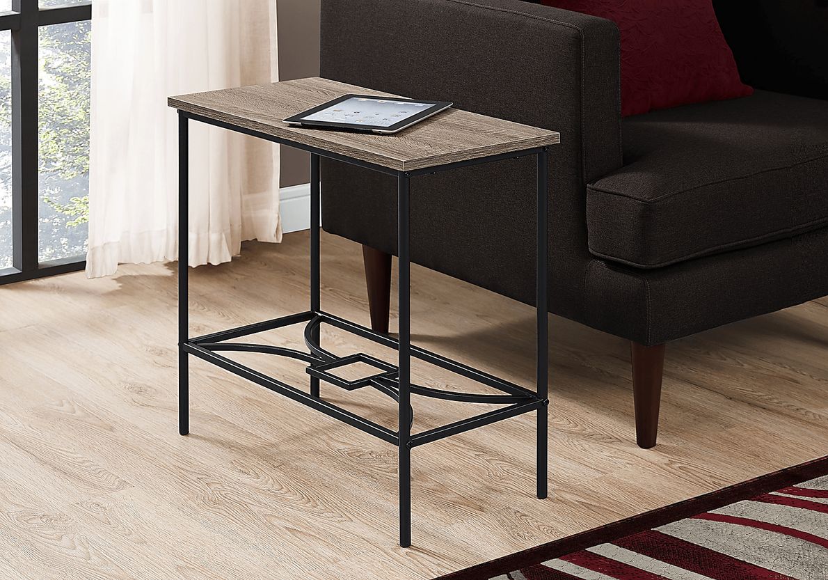 Kedington Taupe End Table - Rooms To Go