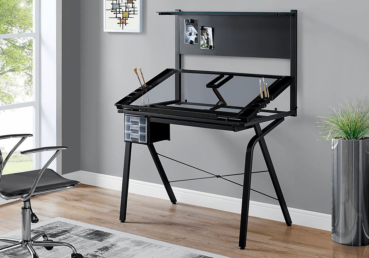 Keeton Black Black,Colors Desk | Rooms to Go