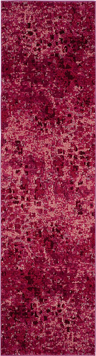 Keeva Fuchsia Red Polypropylene Fabric Rug - Rooms To Go
