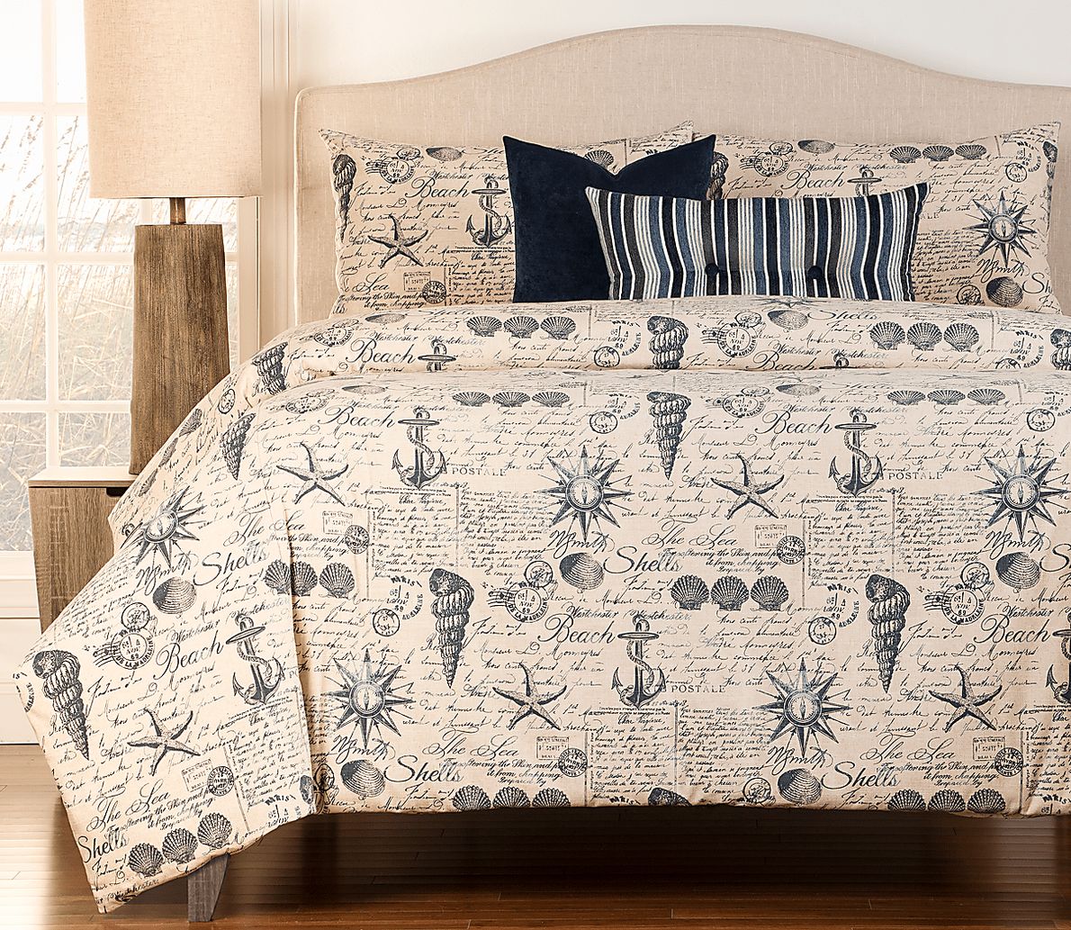 Kell Cove Blue 6 Pc King Duvet Set - Rooms To Go