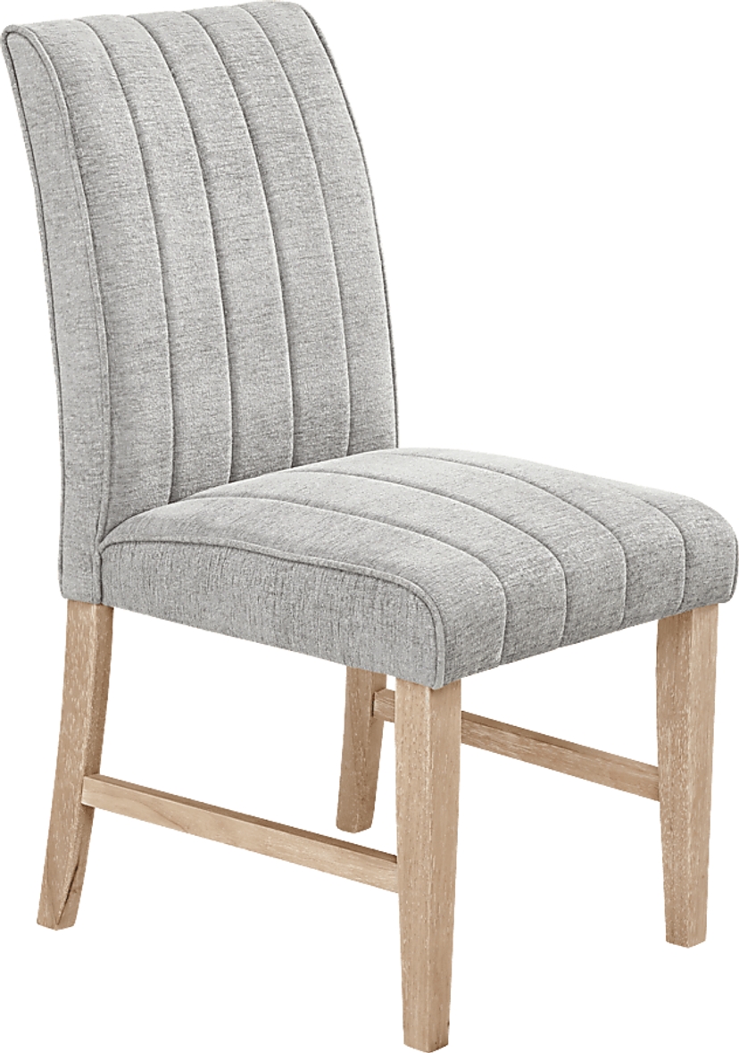 Kendall 5 Pc Natural Light Wood Gray Dining Room Set With 59" Dining ...