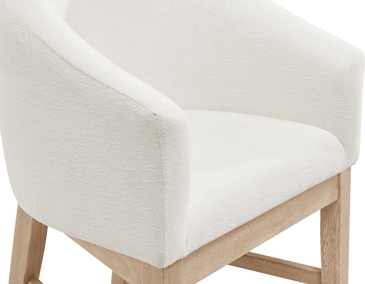 Kendall 5 Pc Natural Light Wood White Dining Room Set With 48" Dining ...