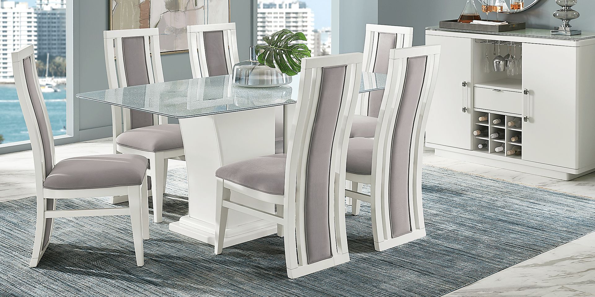 Kennedy Park White Colors,White Dining Table | Rooms to Go
